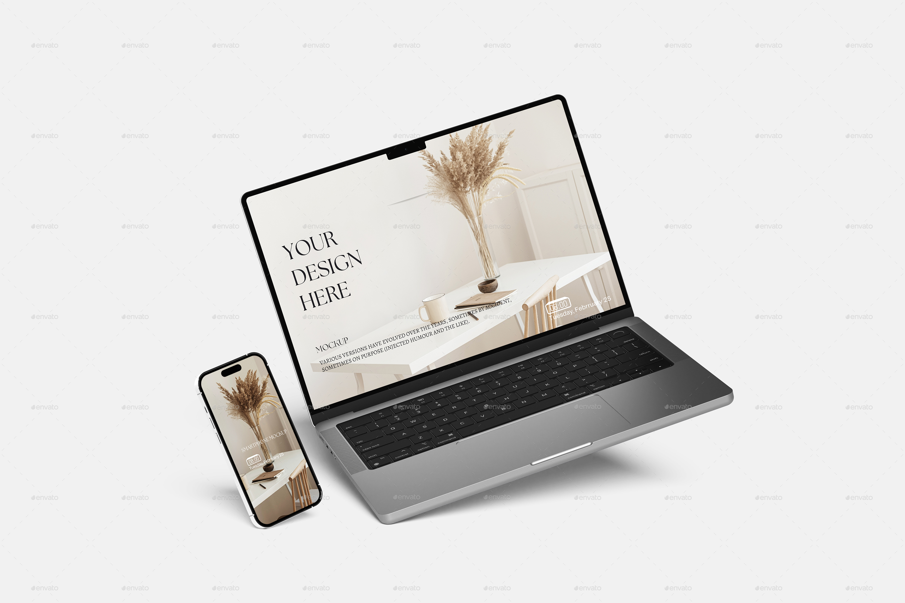 MacBook Pro with iPhone 14 Pro Mockup, Graphics | GraphicRiver