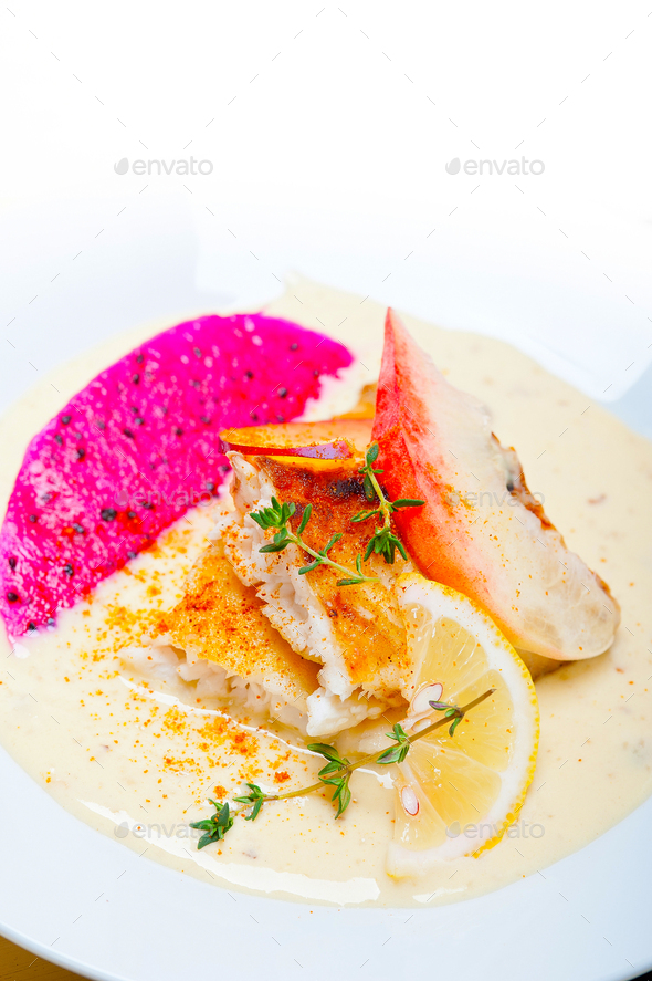 sea bream fillet butter pan fried Stock Photo by keko64 | PhotoDune