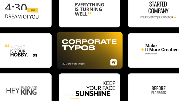 Corporate Typo 01 for Premiere Pro, Premiere Pro Templates | VideoHive