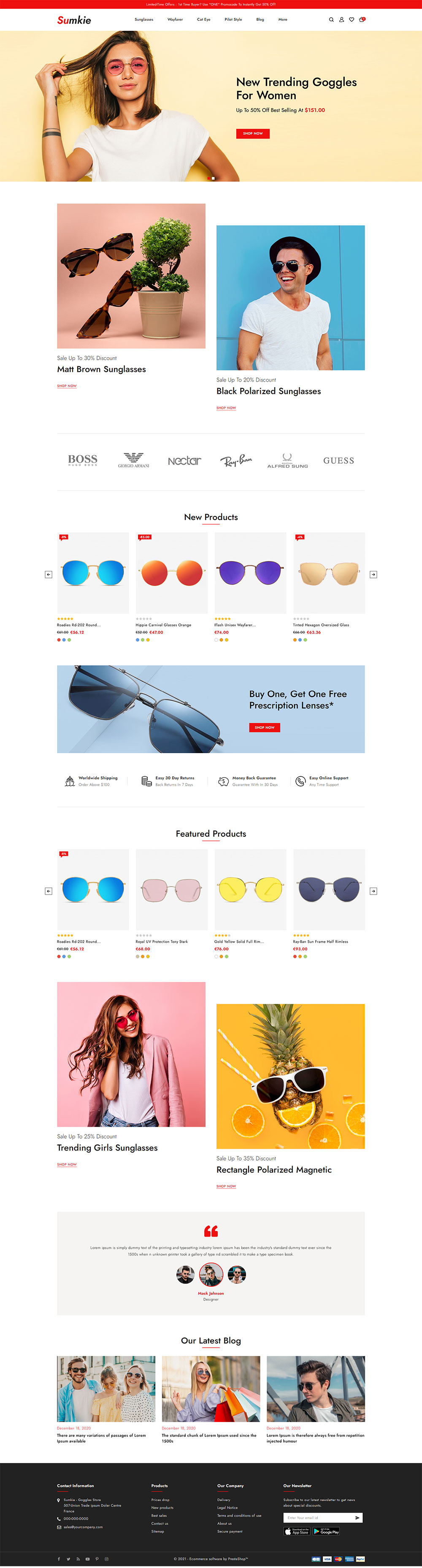 Sumkie - Goggles Store Prestashop 1.7 & 8.x Responsive Theme by codezeel