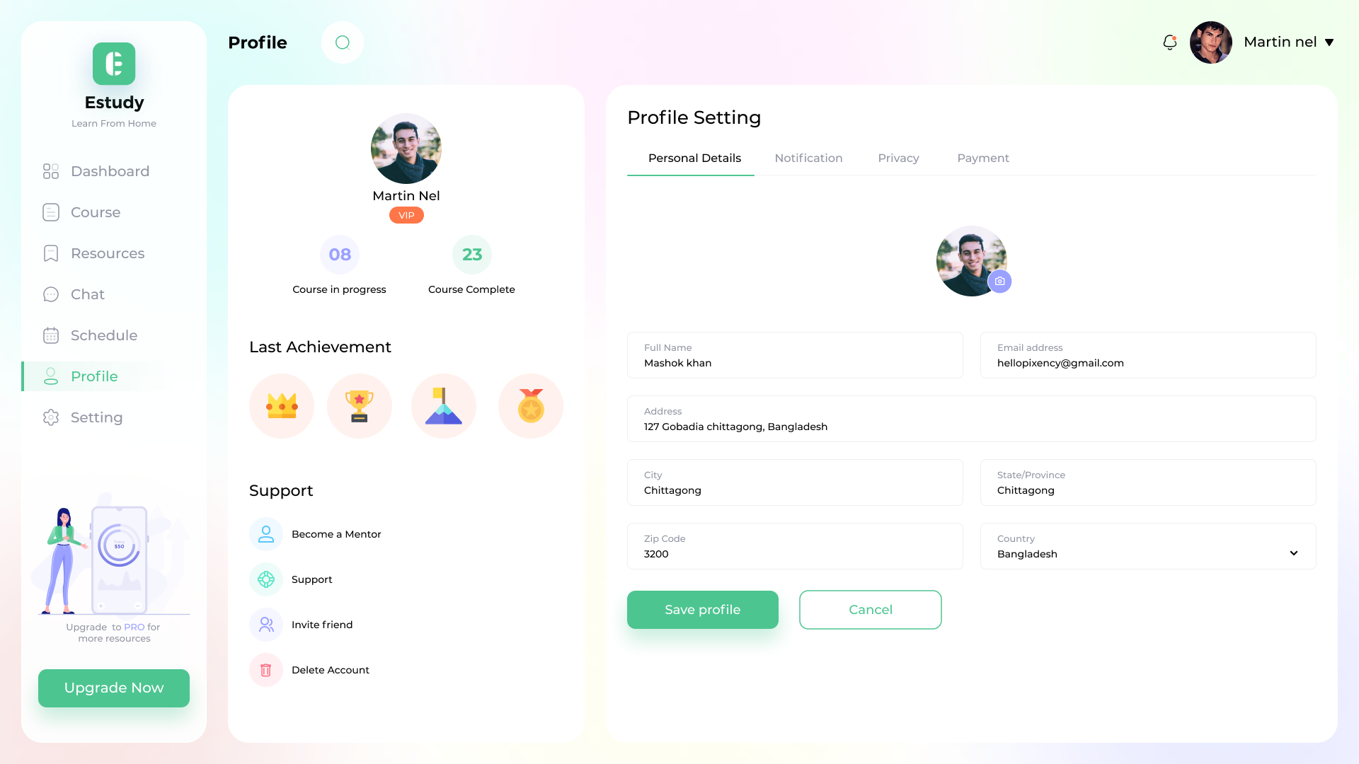 E-Study | Online Learning Dashboard by pixency | ThemeForest