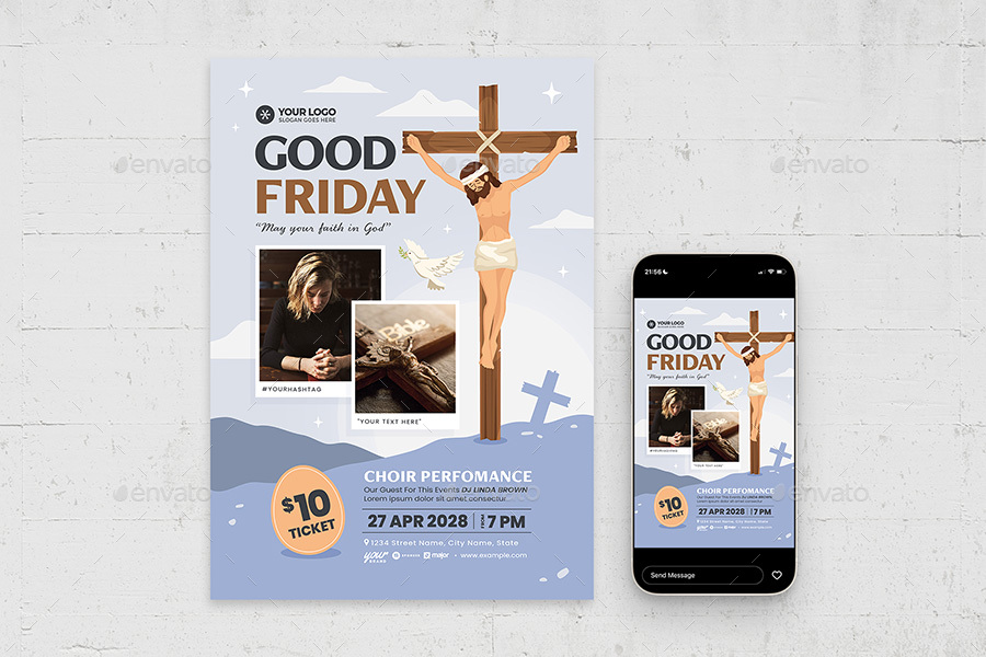 Good Friday Flyer Template, Print Templates | GraphicRiver
