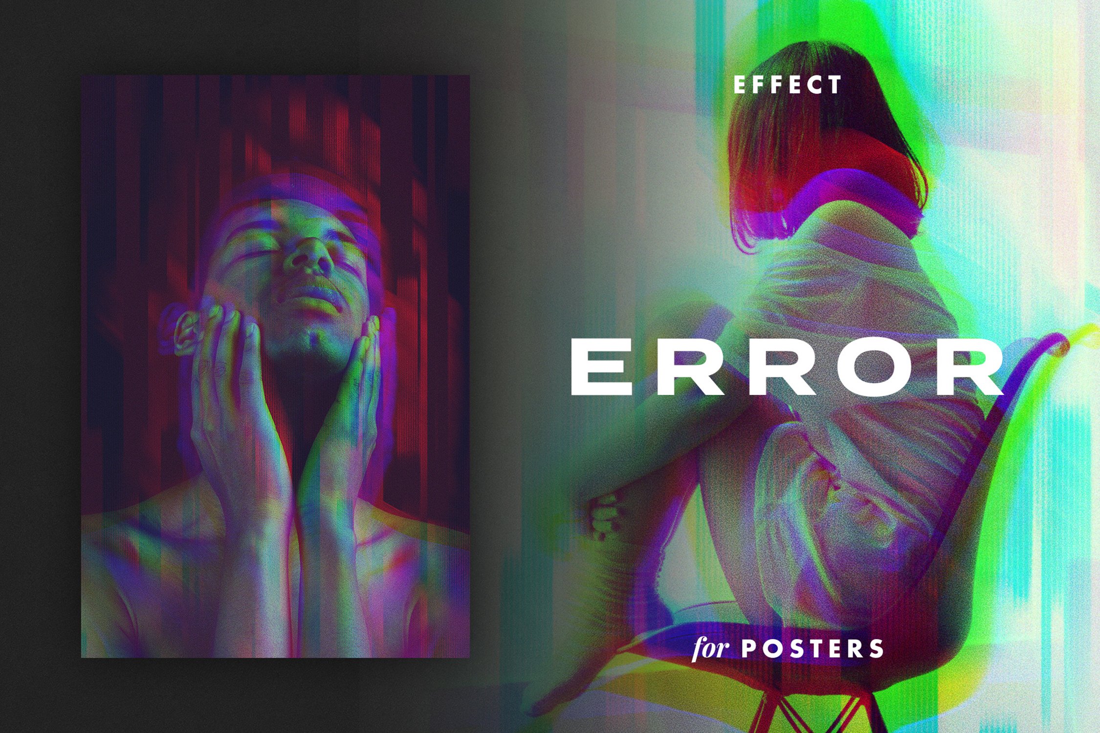 Error Photo Effect for Posters, Add-ons | GraphicRiver