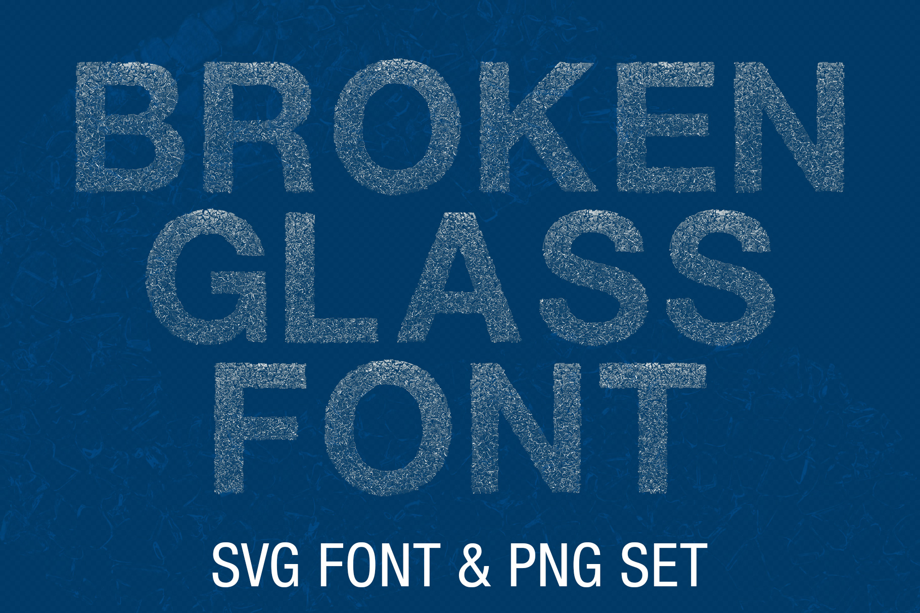 Broken Glass Font & PNG Lettering Set, Fonts | GraphicRiver