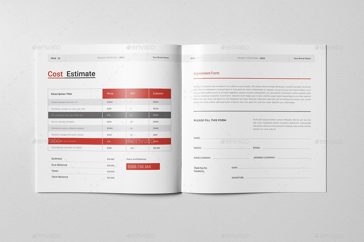 Square - Project Proposal, Print Templates | GraphicRiver