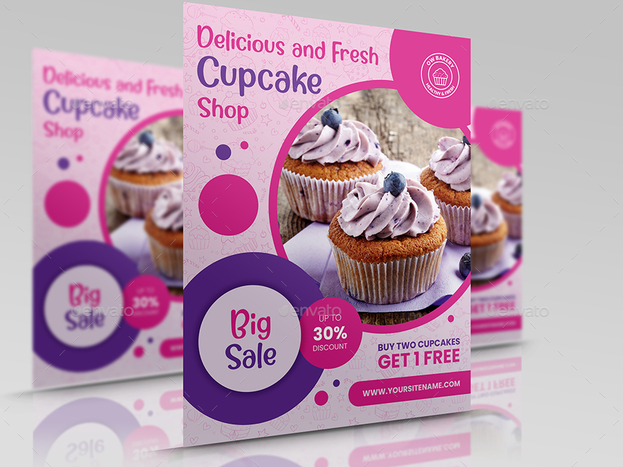 Cupcake Flyer Template Vol.2, Print Templates | GraphicRiver