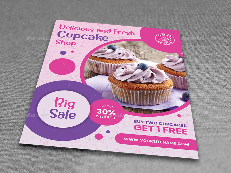 Cupcake Flyer Template Vol.2, Print Templates | GraphicRiver