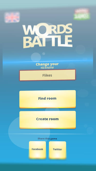 Words Battle - HTML5, Construct 3 (c3p), mobile adaptive, words education game template by Flikes