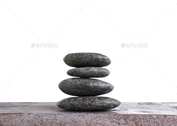 Stack Stone Isolated on White Background,Texture Circle Pebbles Pyramid ...