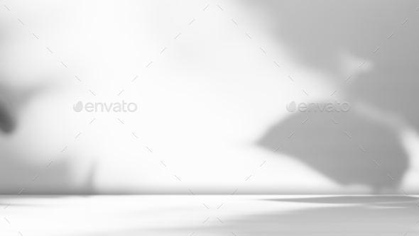 Shadow Overlay Abstract on Table Wall Studio Room Background Stock ...