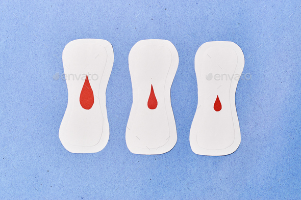 Sanitary pad, blood flow, feminine hygiene method Stock Photo by ...