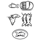 Fish Food Symbols, Vectors | GraphicRiver