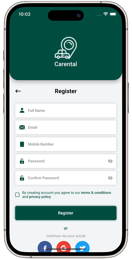 Car Rental App Template in Flutter | CarRental by RenderCodeTechnology