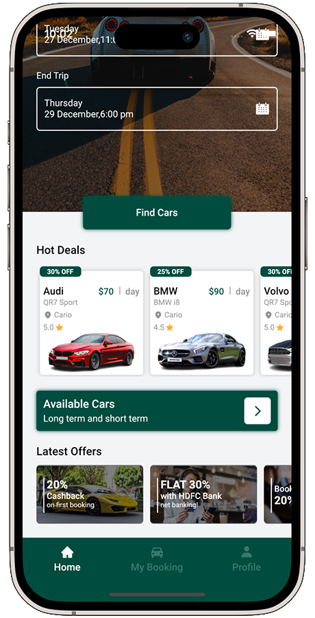 Car Rental App Template in Flutter | CarRental by RenderCodeTechnology