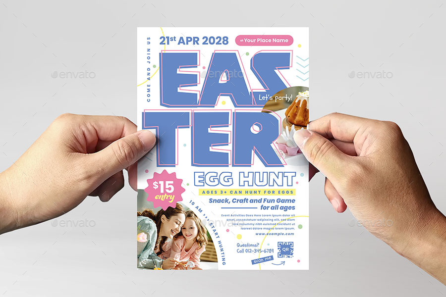 Simple Easter Flyer Template, Print Templates | GraphicRiver