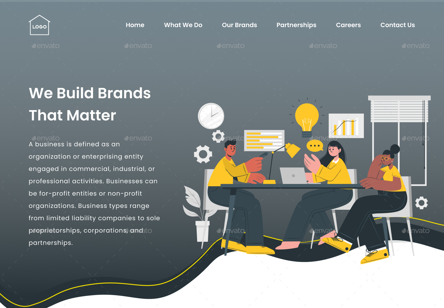 Branding Agency - UI Kit and Web Theme | Marketing Agency Website UI ...