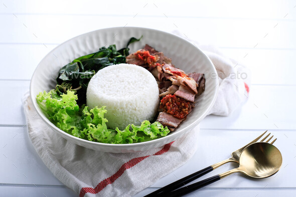 Se'i Sapi or Beef Sei is Indonesia Traditional Smoked Beef Stock Photo ...