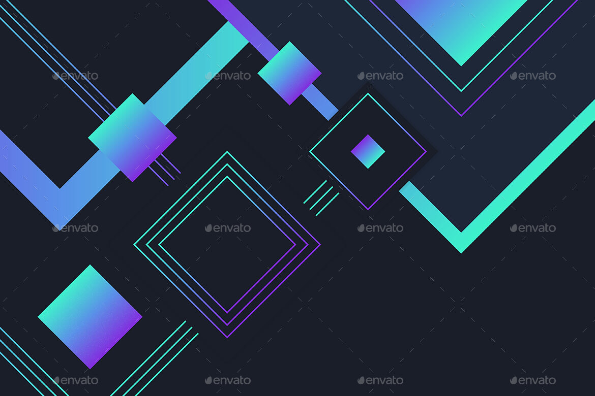 10 Gradient Geometric Shape Composition Backgrounds, Graphics ...