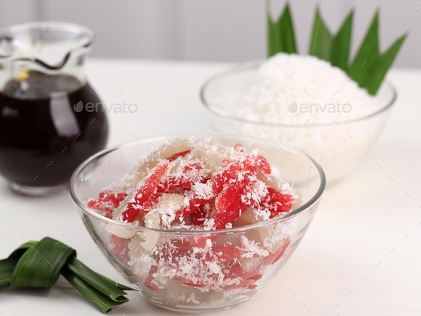 Cenil Merah Putih (Red and White Cenil), Indonesian Traditional Snack ...