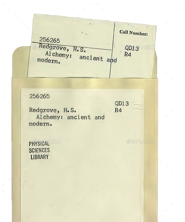 Vertical shot of a vintage library checkout card isolated on white ...