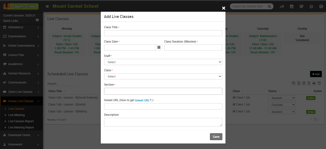 Smart School Gmeet Live Class by QDOCS | CodeCanyon