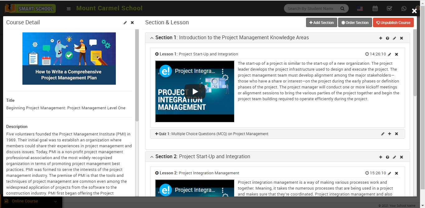 Smart School Online Course by QDOCS | CodeCanyon