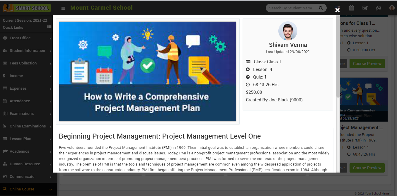 Smart School Online Course by QDOCS | CodeCanyon