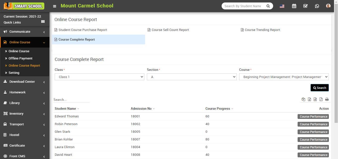 Smart School Online Course by QDOCS | CodeCanyon