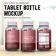 Round tablet transparent bottle full label mockup, Graphics | GraphicRiver