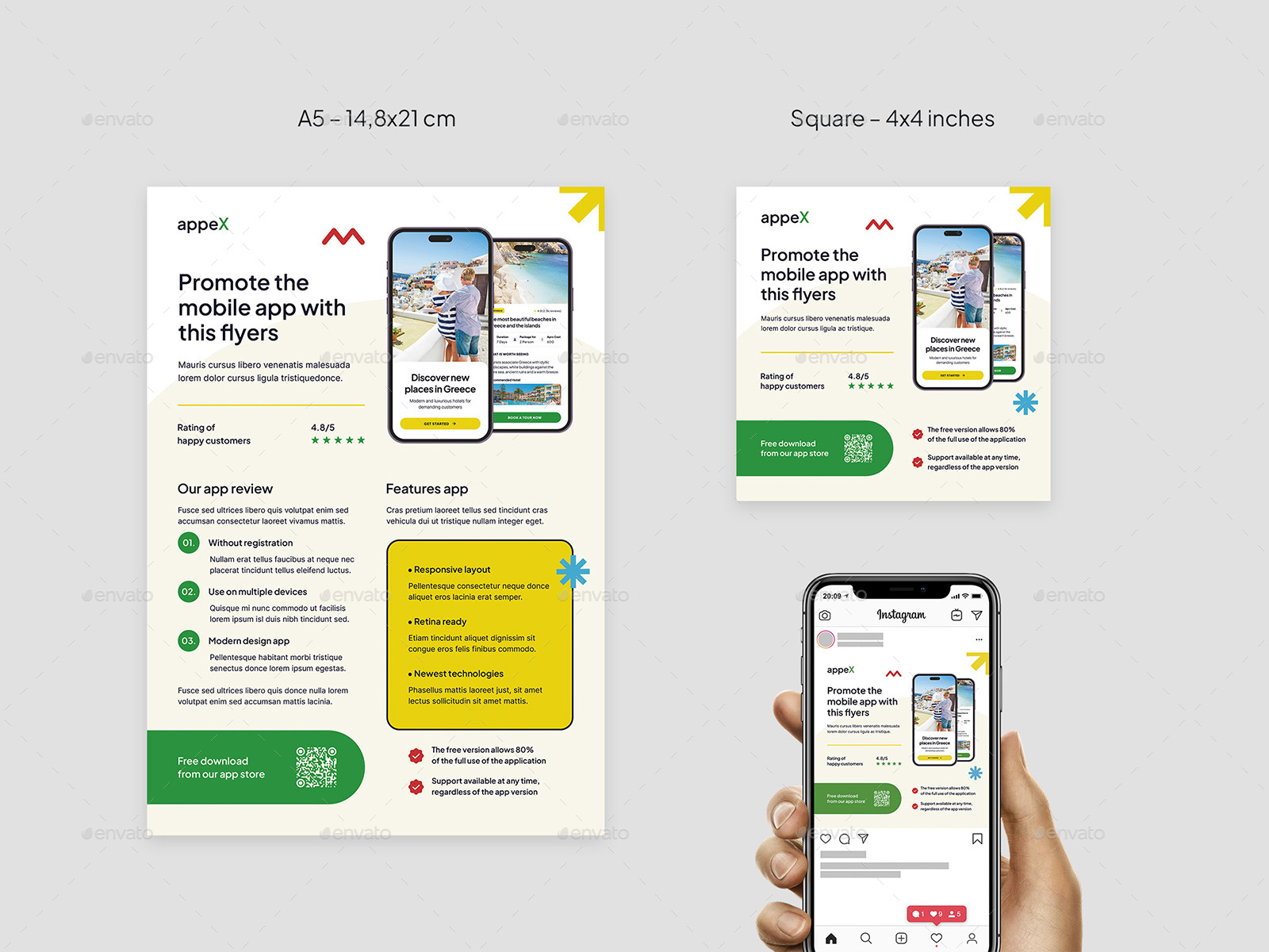 Promo App Flyer Templates, Print Templates | GraphicRiver