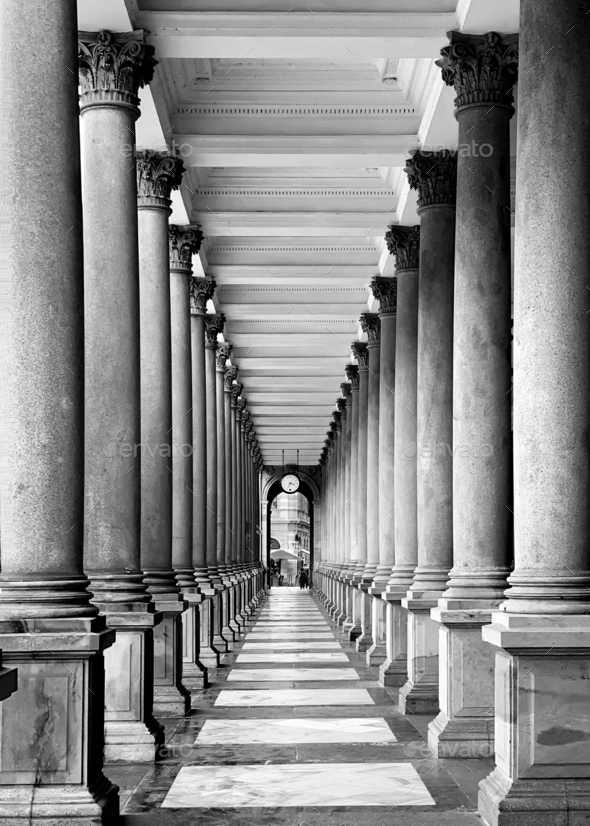 Abstract Symmetric Geometric Shapes and Forms in Black And White Colors ...