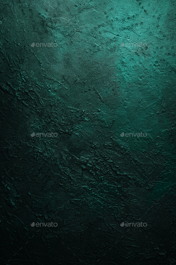 Deep emerald green texture or background with stains, waves and grain ...