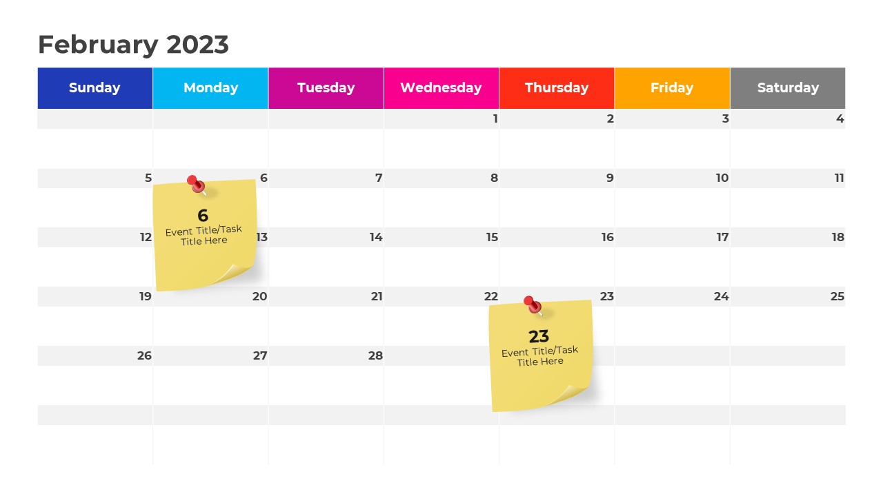 Calendar 2023 Google Slides Template Design, Presentation Templates