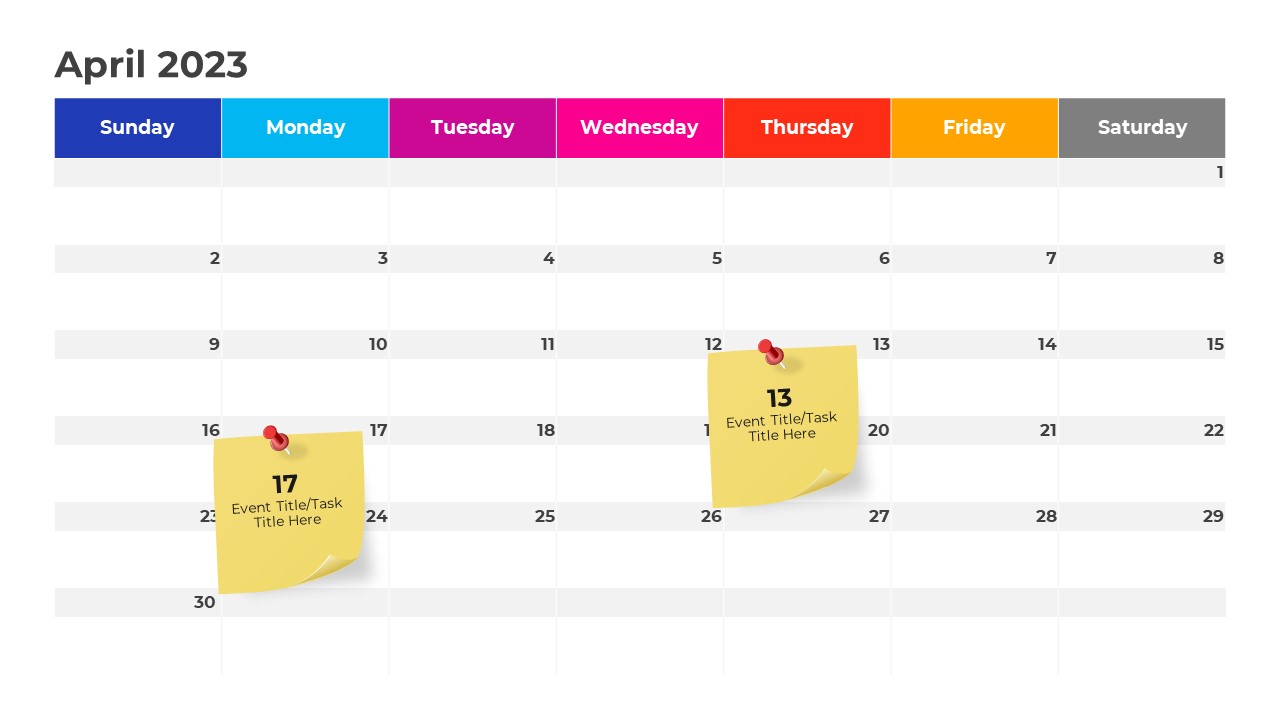 Calendar 2023 Google Slides Template Design, Presentation Templates