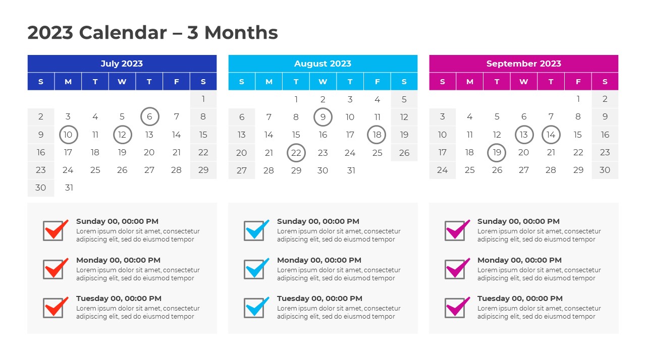 Calendar 2023 Google Slides Template Design, Presentation Templates