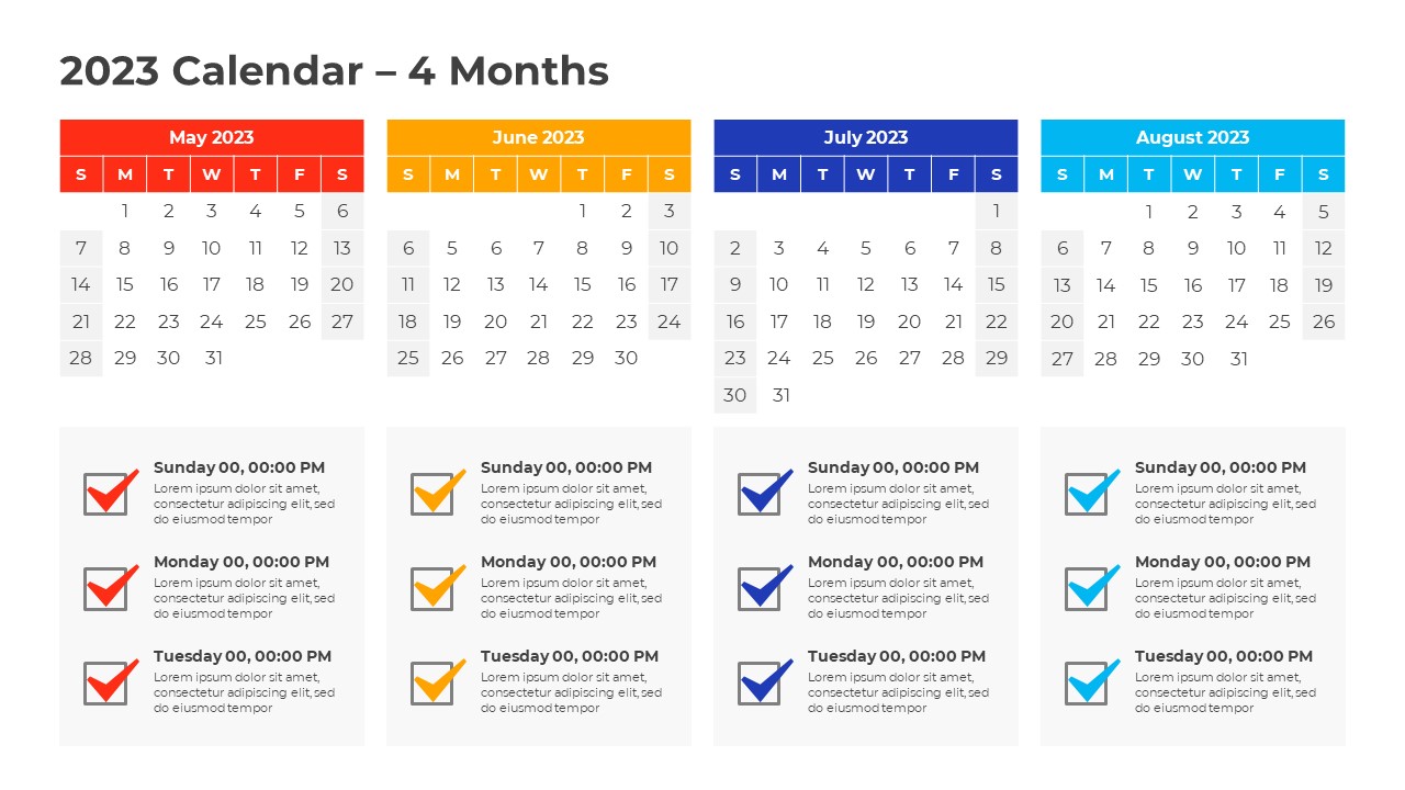 Calendar 2023 Google Slides Template Design, Presentation Templates