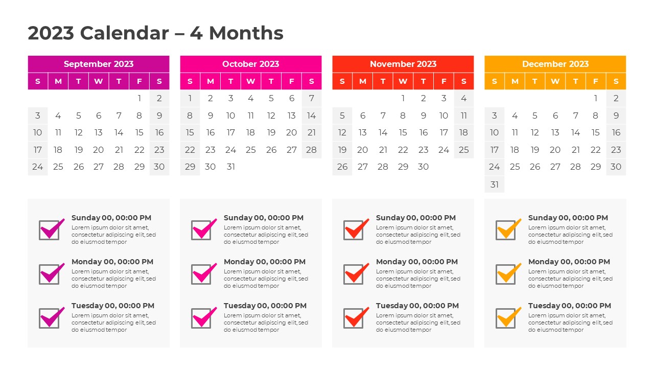 Calendar 2023 Google Slides Template Design, Presentation Templates