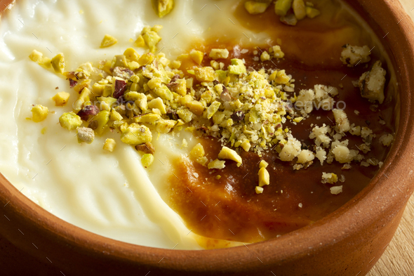 Traditional Turkish Dessert Sutlac. Rice Pudding. Stock Photo by safakc1