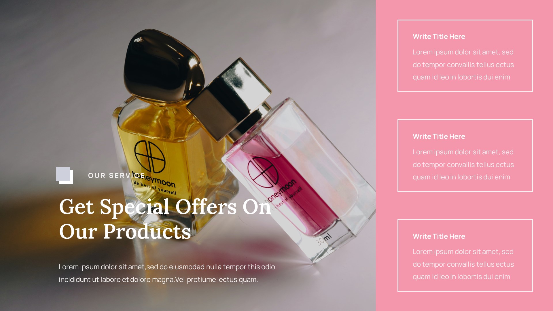 Sprayfume - Perfume & Cosmetic PowerPoint Template, Presentation Templates