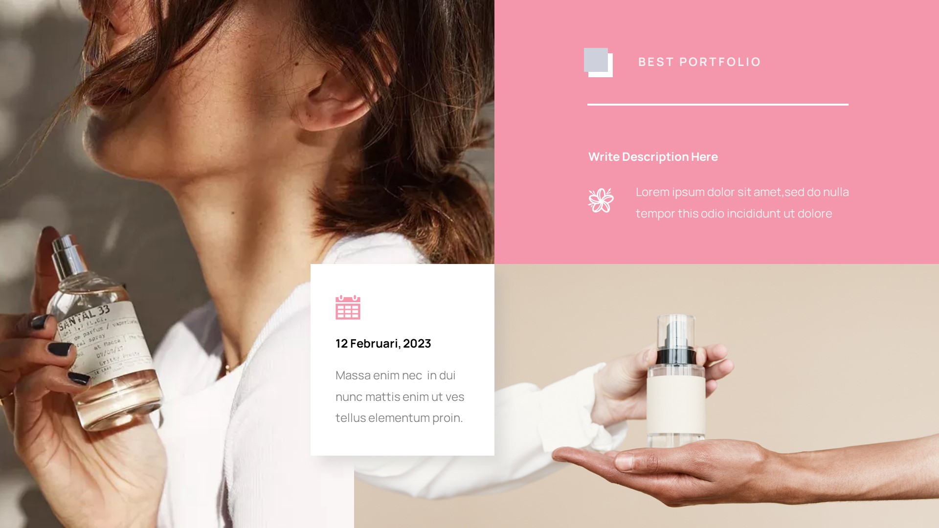 Sprayfume - Perfume & Cosmetic PowerPoint Template, Presentation Templates