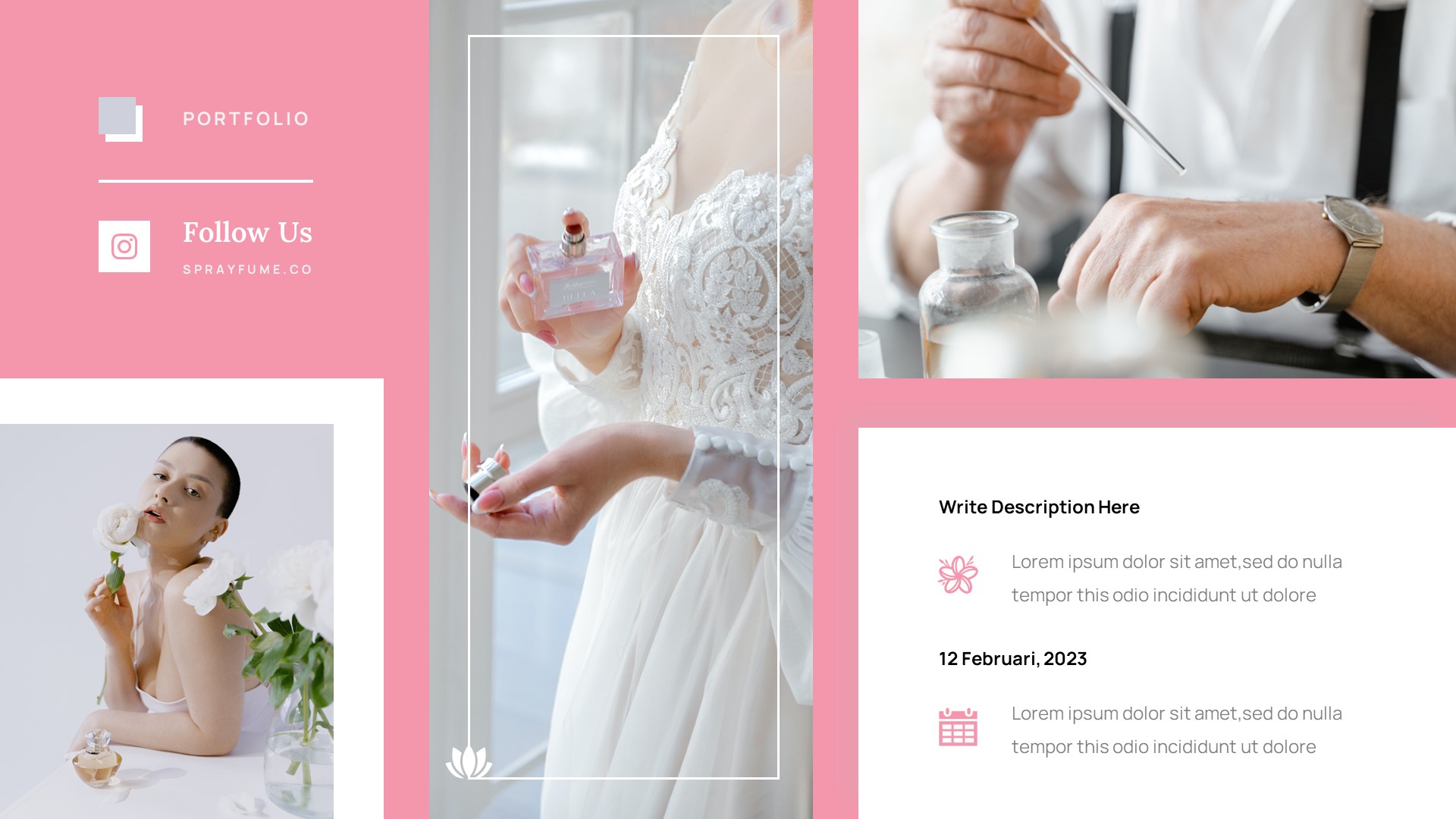 Sprayfume - Perfume & Cosmetic PowerPoint Template, Presentation Templates