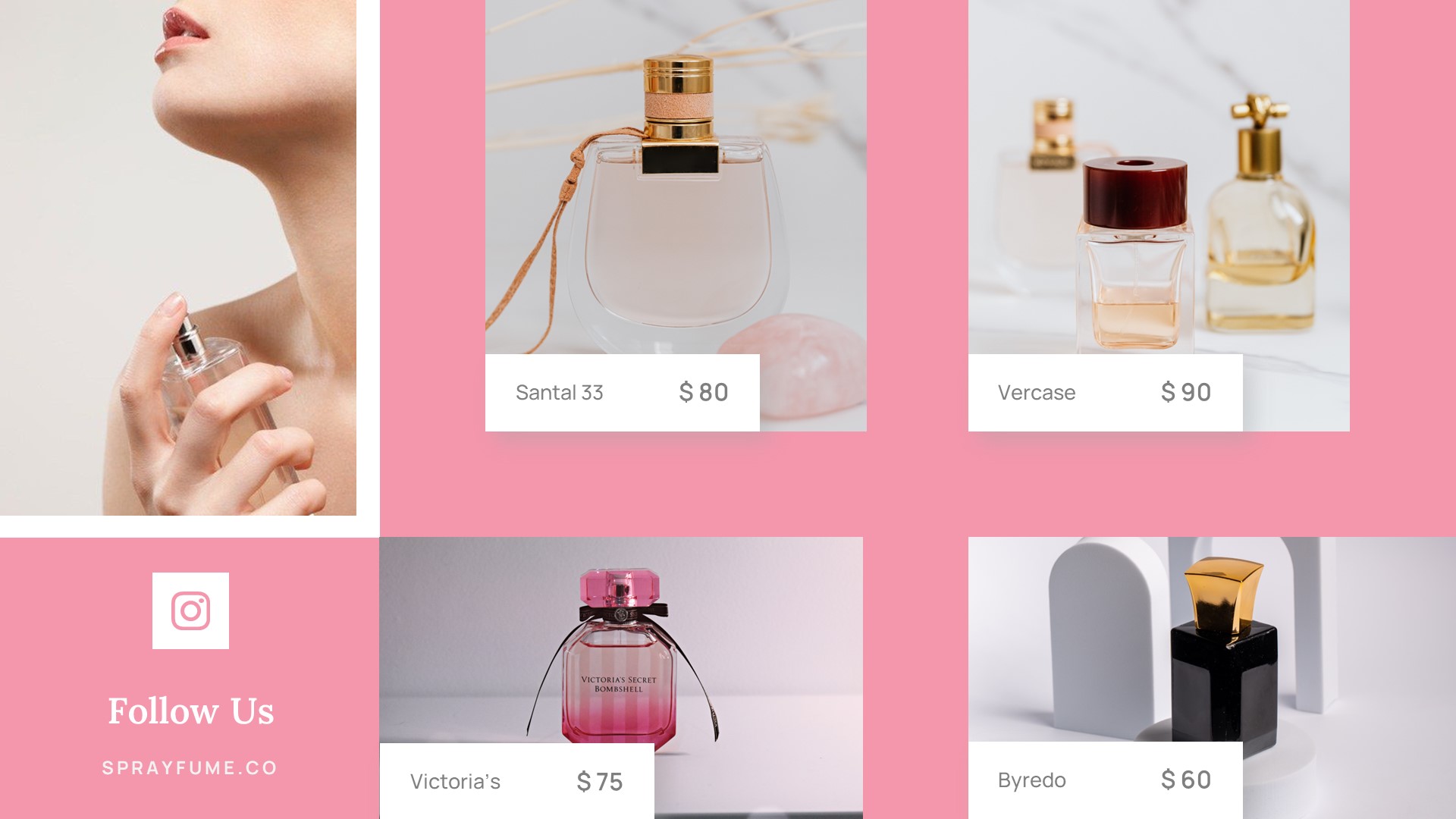Sprayfume - Perfume & Cosmetic PowerPoint Template, Presentation Templates