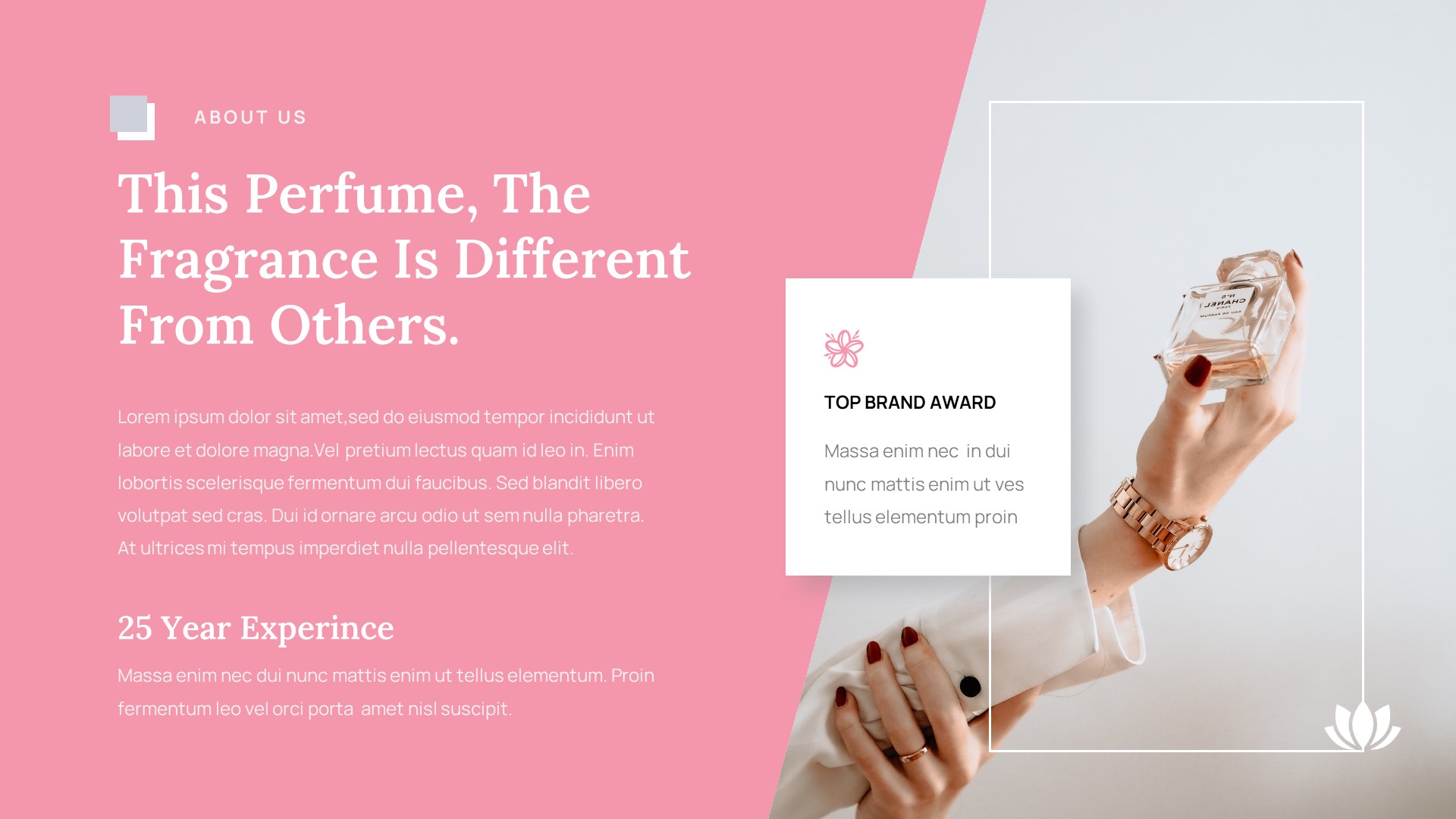 Sprayfume - Perfume & Cosmetic PowerPoint Template, Presentation Templates