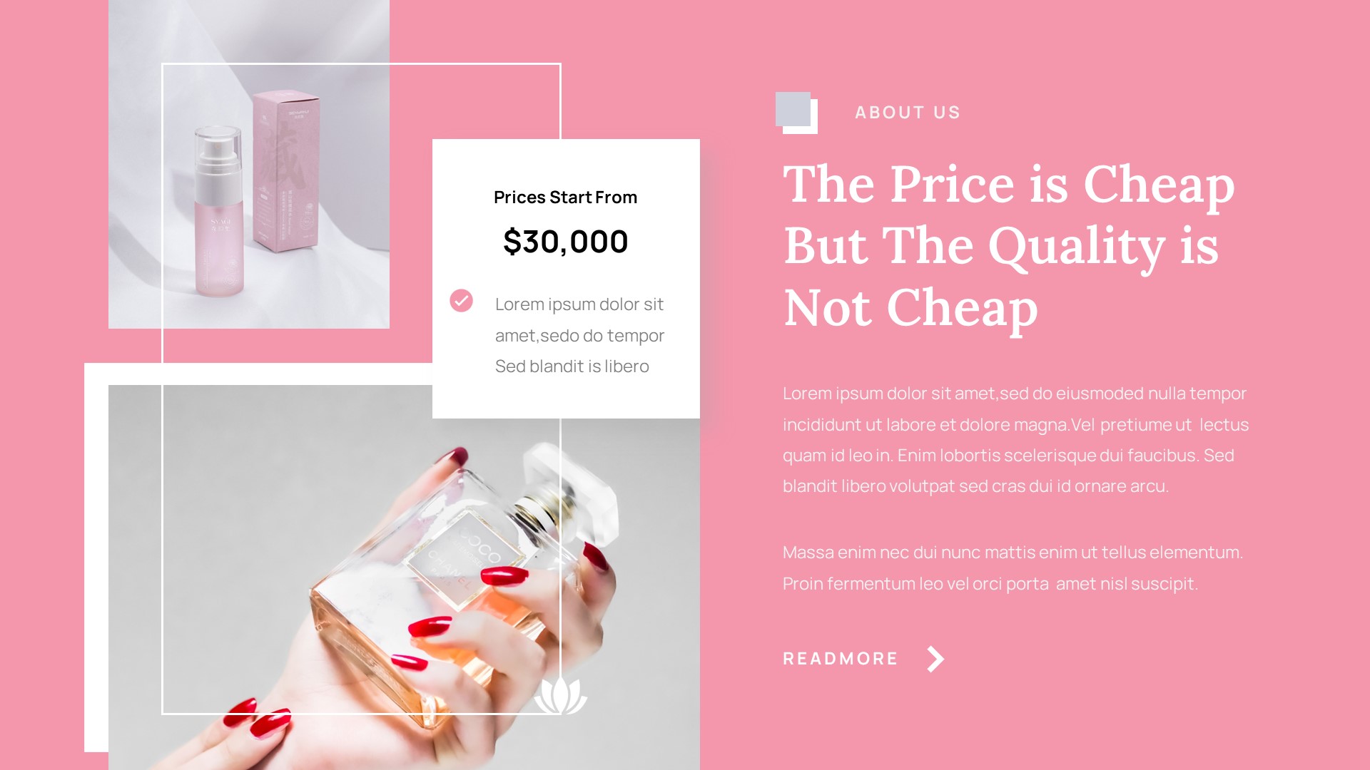 Sprayfume - Perfume & Cosmetic PowerPoint Template, Presentation Templates