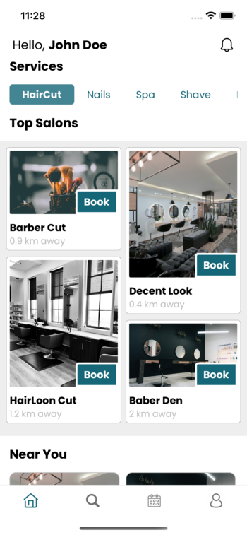 Salon Booking React-Native App UI Template by myfacesproduction ...