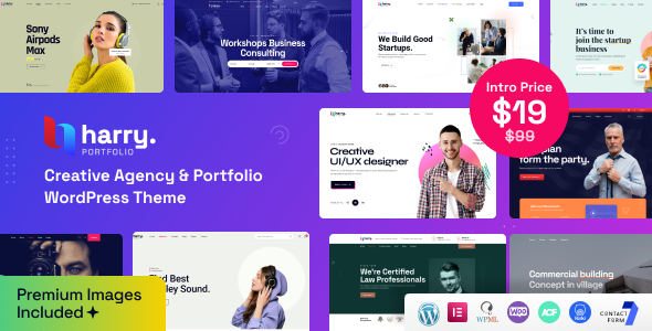 Harry - Creative Agency & Portfolio WordPress Theme + RTL by Theme_Pure