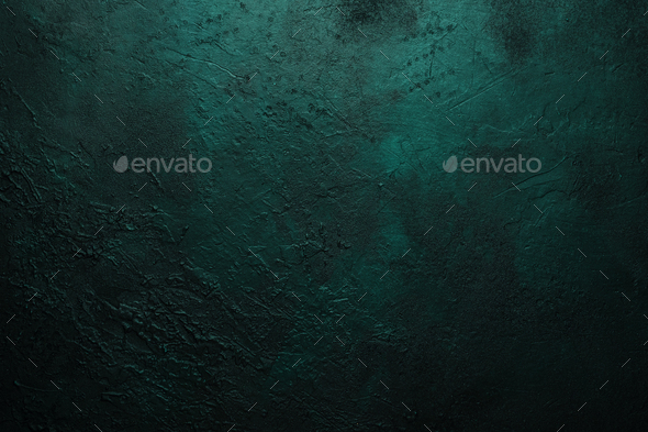 Deep emerald green texture or background with stains, waves and grain ...