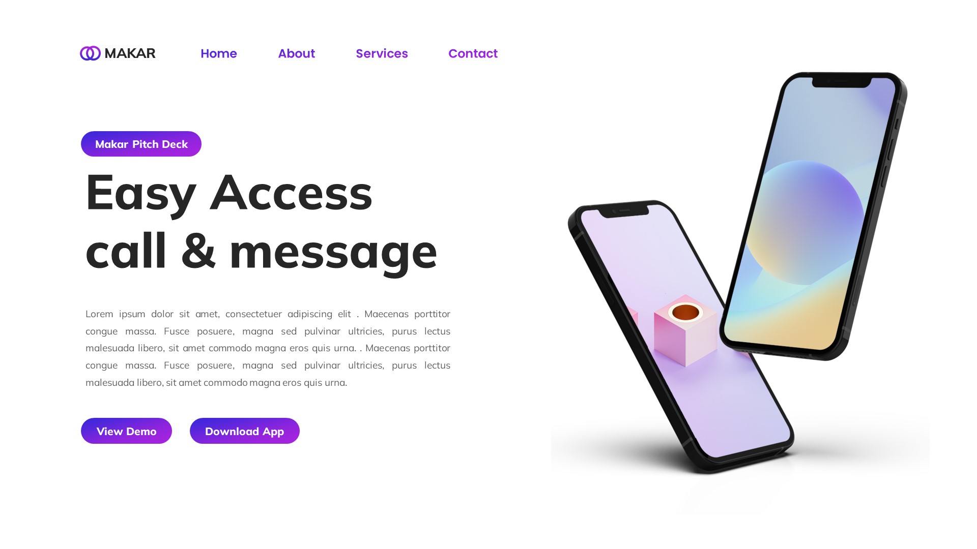Makar - Pitch Deck Google Slides Template, Presentation Templates ...