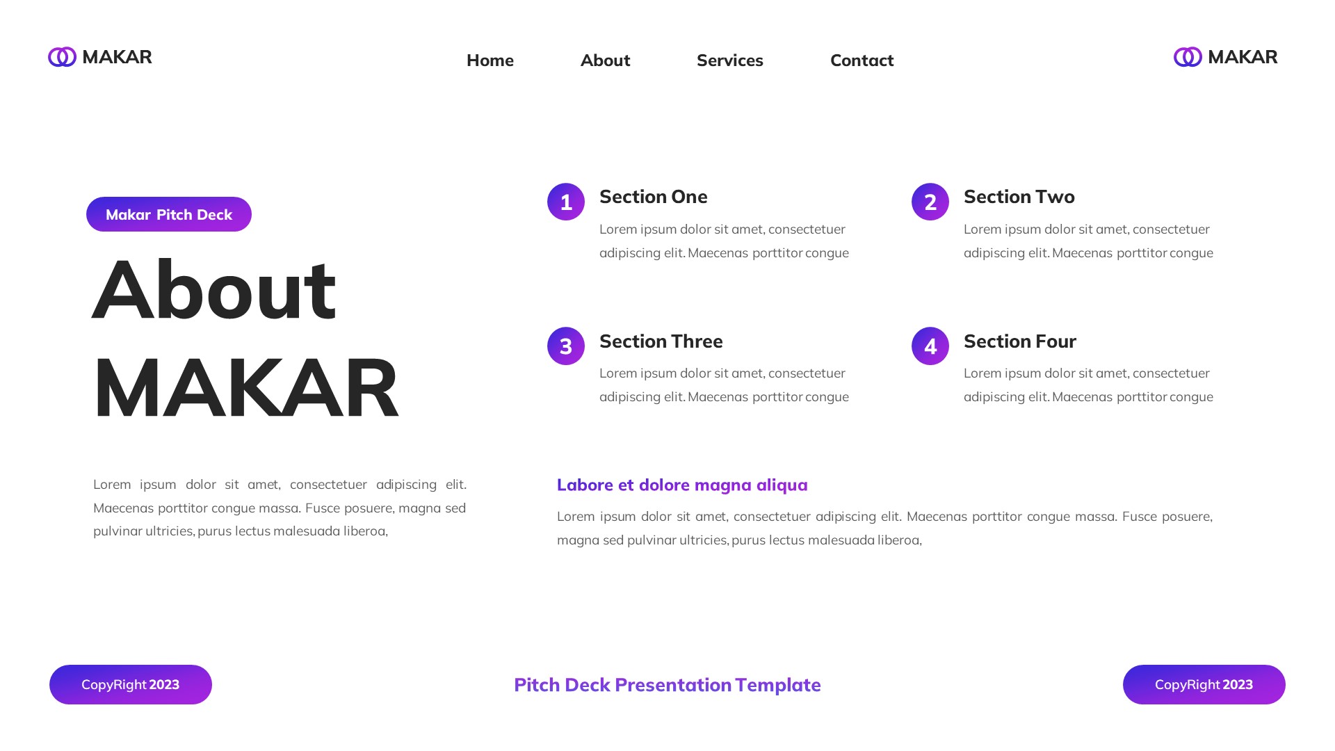 Makar - Pitch Deck Google Slides Template, Presentation Templates ...