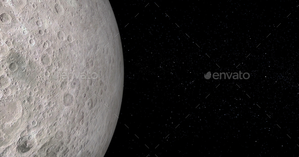 3d rendering the Moon isolated in a starlight space Stock Photo by ...